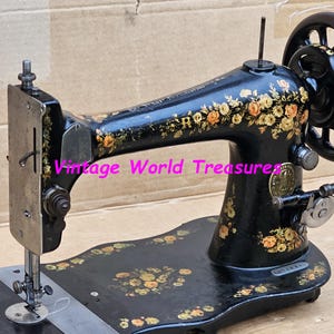 Antique Singer VS2 Fiddle Base Treadle Sewing Machine Head Painted Pink ...