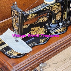 Singer 12K Fiddle Base Sewing Machine With Large Roses Decals - Etsy