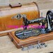 Antique Singer 12K Fiddle Base Hand Crank Sewing Machine Ottoman ...