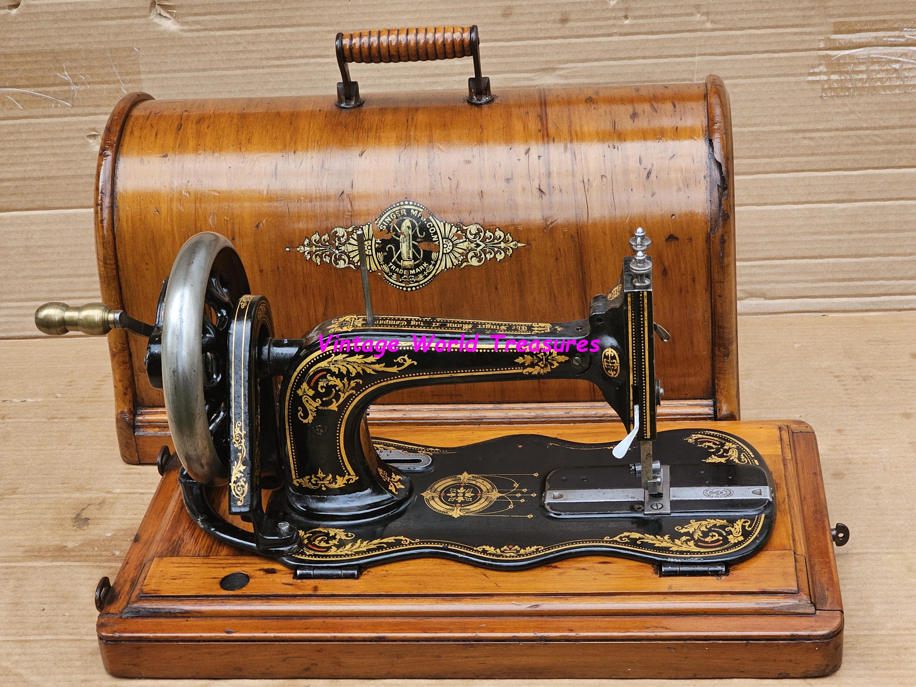 Singer 12K Fiddle Base Hand Crank Sewing Machine - Etsy