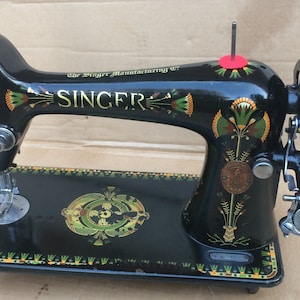 Antique Singer Model 66, 66k Lotus Decals Sewing Machine Head Only - Etsy