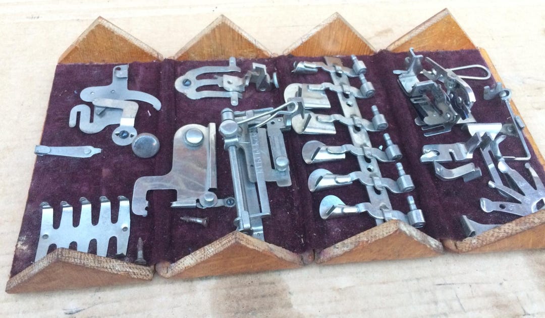 Antique Singer Style Box/ Oak Puzzle Box With Accessories - Etsy