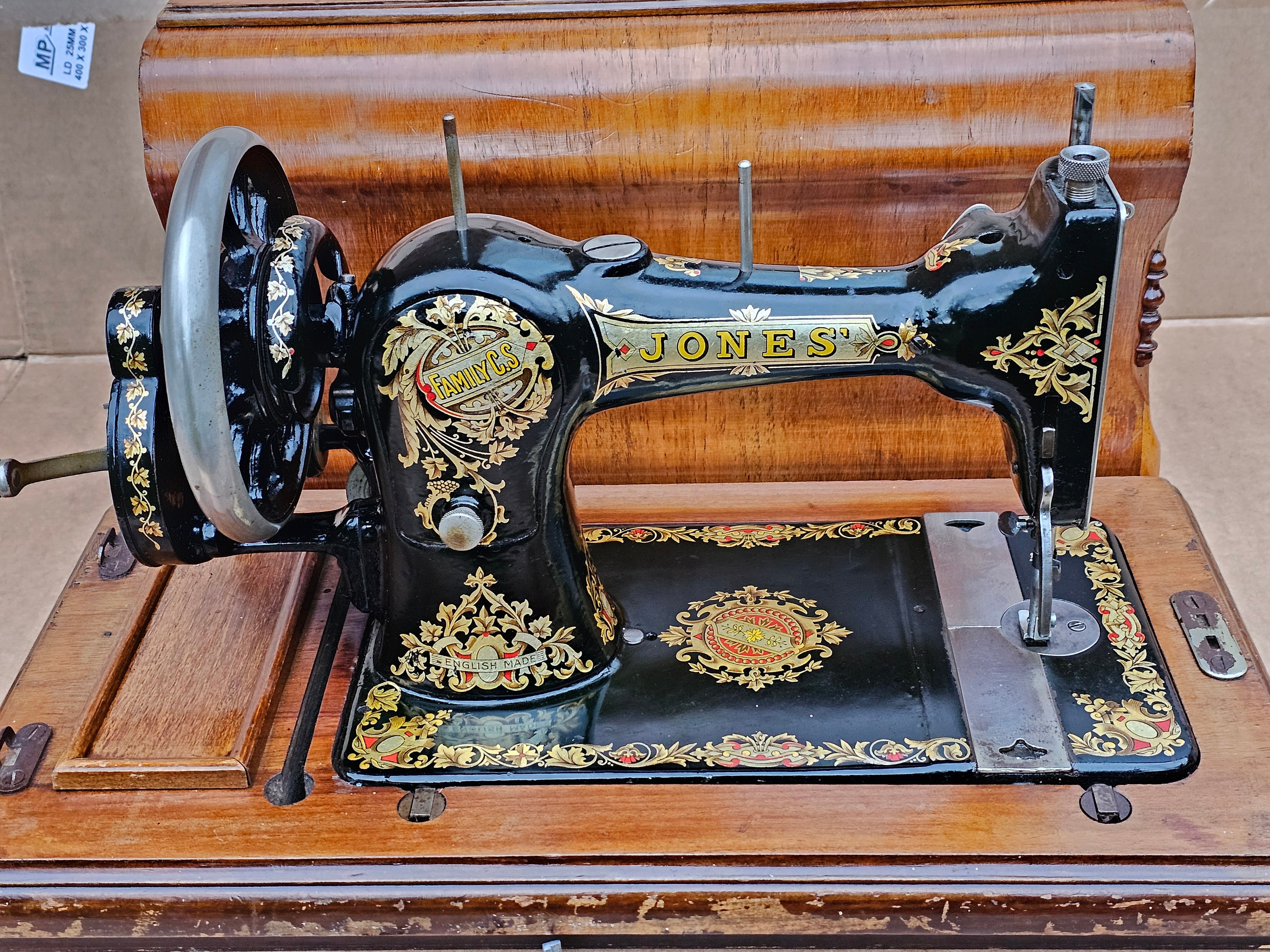 Jones C.S Family Hand Crank Vintage Sewing Machine With - Etsy