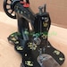 Singer Fiddle Base Improved Family Painted Daises Decals Sewing Machine ...