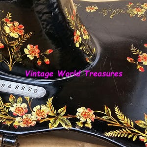 Antique Singer Fiddle Base Sewing Machine: Apple Blossom Decals, 1888 ...