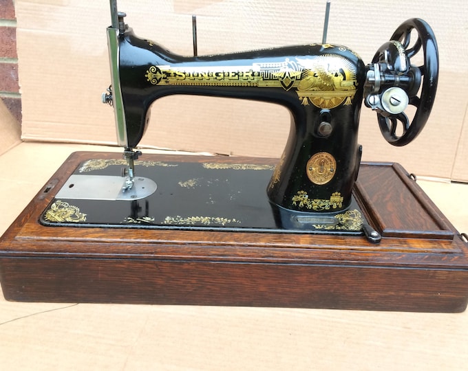 Singer 15, 15K Vintage Sewing Machine With Bentwood Case - Etsy