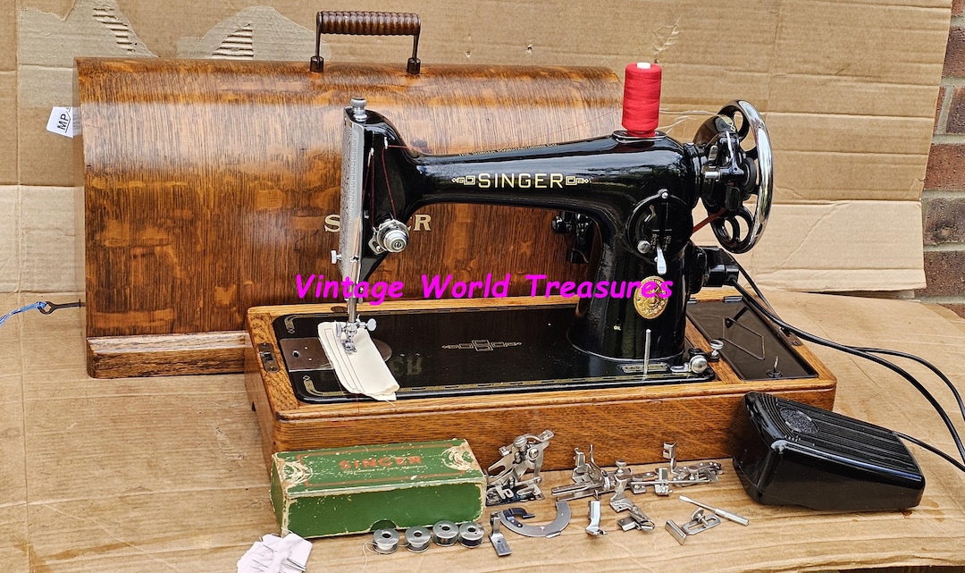 Singer 201K Electric Vintage Sewing Machine With Accessories - Etsy
