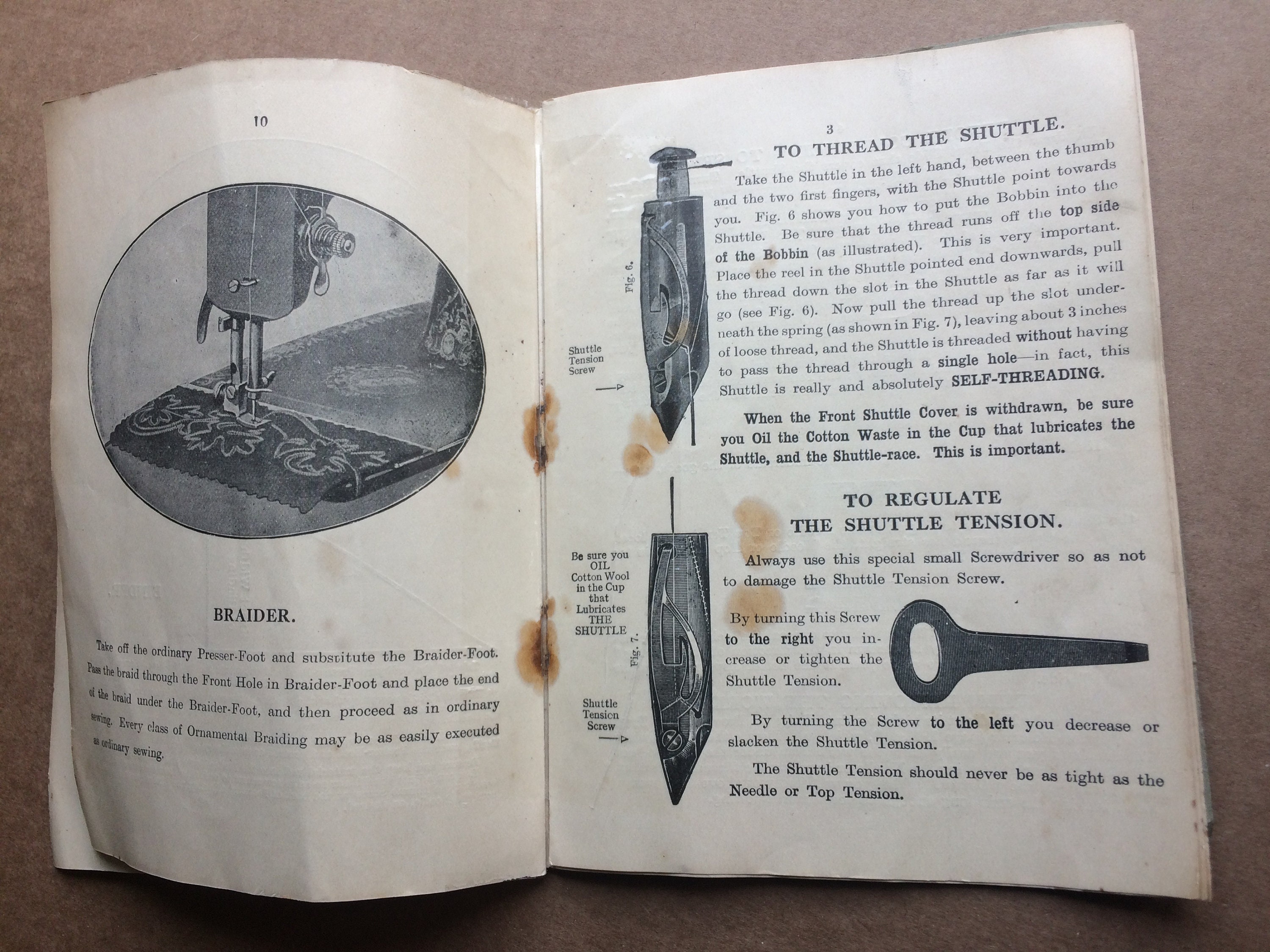 Jones Sewing Machine Instruction Manual for Cylinder Shuttle Machines ...