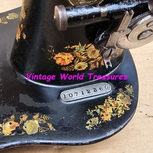 Antique Singer VS2 Fiddle Base Treadle Sewing Machine Head Painted Pink ...