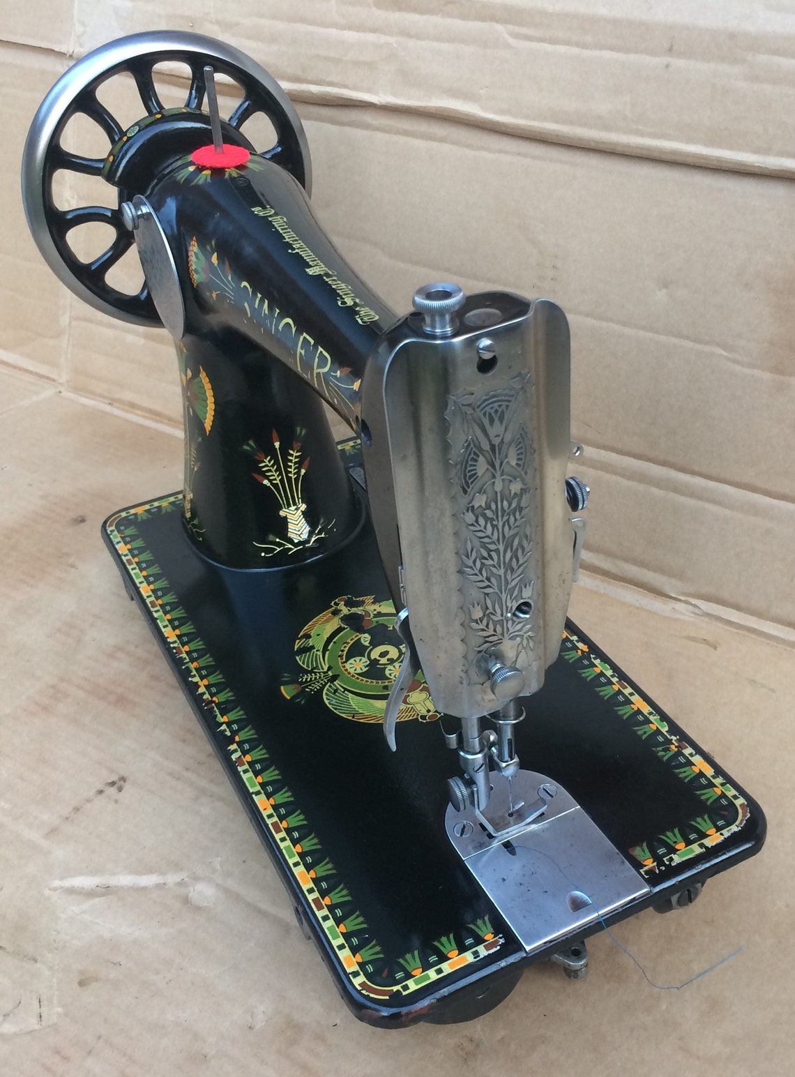 Antique Singer Model 66, 66k Lotus Decals Sewing Machine Head Only - Etsy