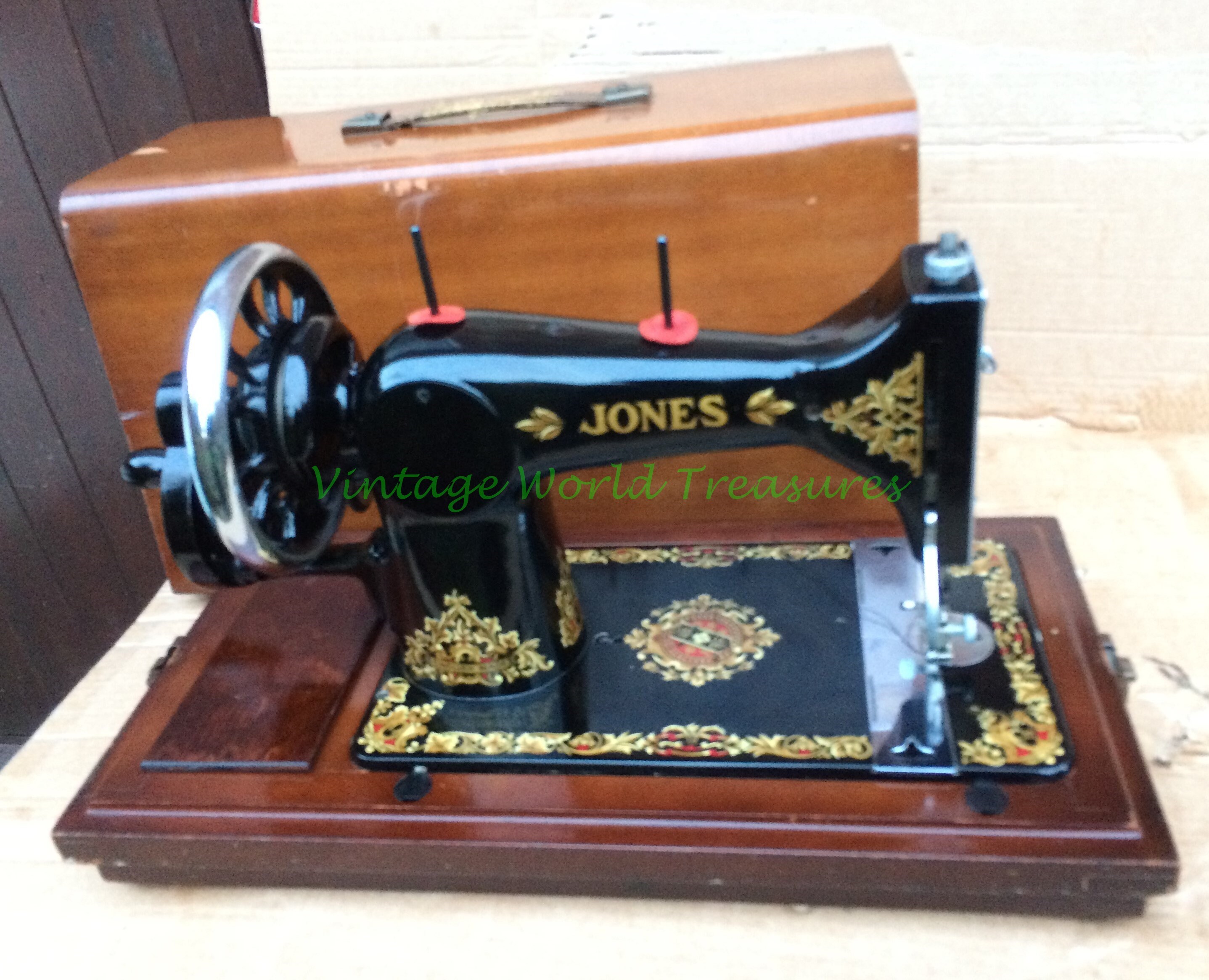 Beautiful Jones Hand Crank Vintage Sewing Machine - Etsy