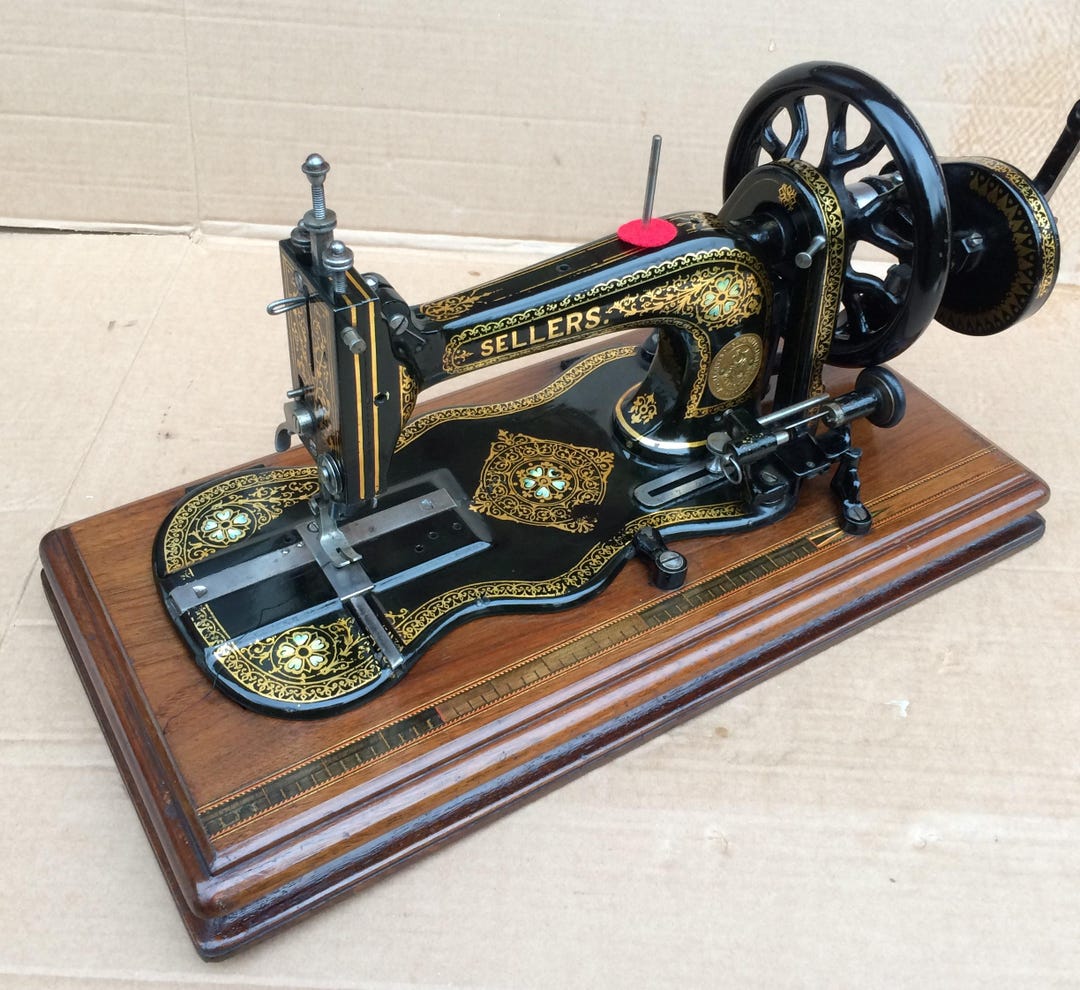 Sellers Fiddle Base Hand Crank Sewing Machine - Etsy