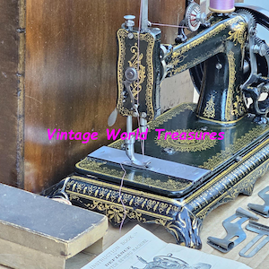 Defiance Lockstitch Antique Sewing Machine With Case and Instruction ...