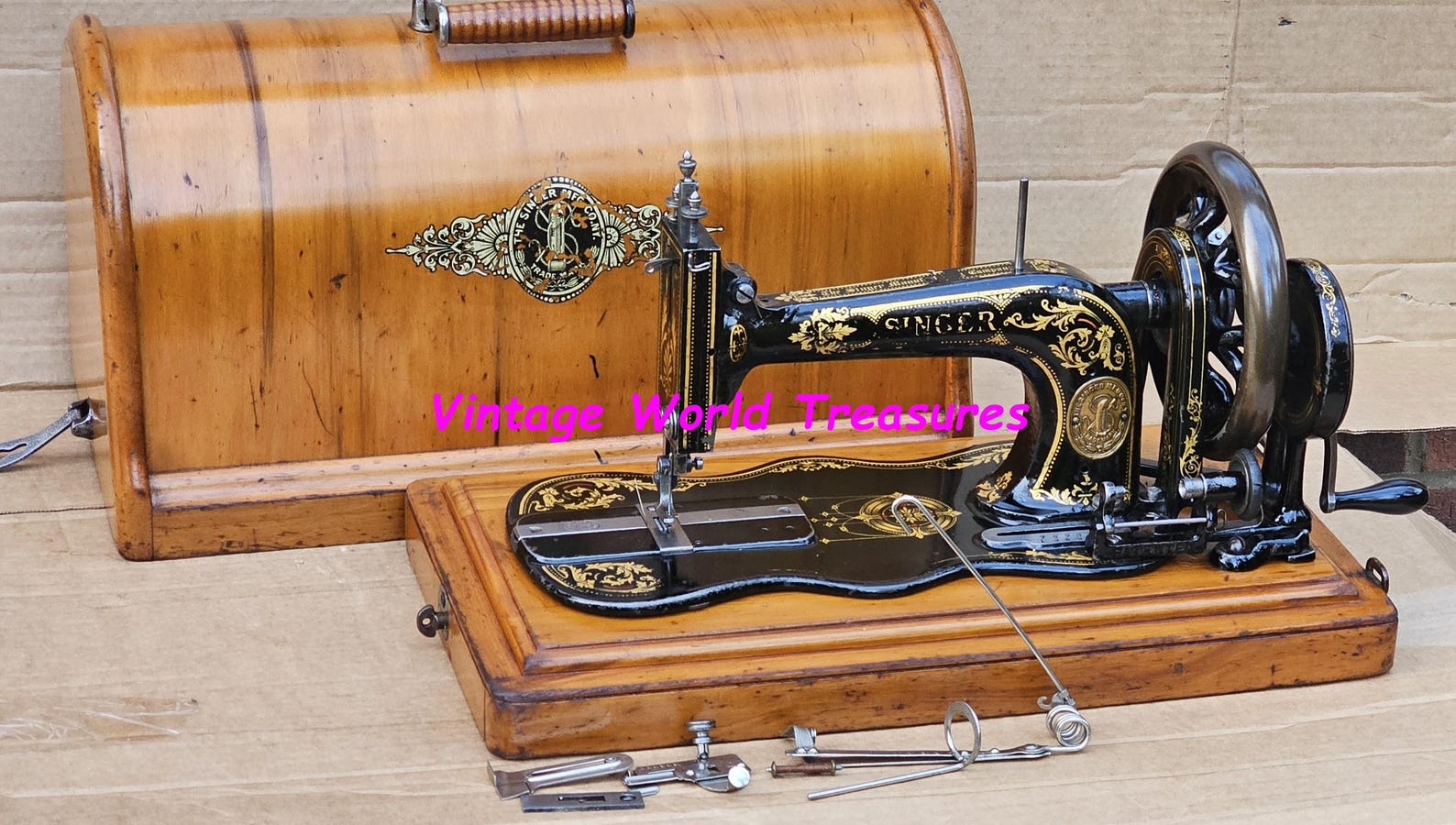 Singer 12K Fiddle Base Hand Crank Sewing Machine - Etsy