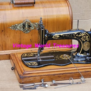 Singer 12K Fiddle Base Hand Crank Sewing Machine - Etsy