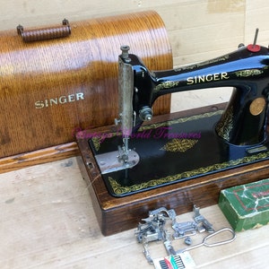 Vintage Singer 66K Hand Crank Sewing Machine - Etsy UK