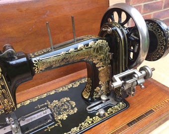 Antique German Frister & Rossmann Hand Crank Sewing Machine - Etsy