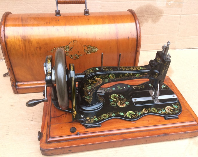 Singer 12K Fiddle Base Antique Hand Crank Sewing Machine C1891 With ...