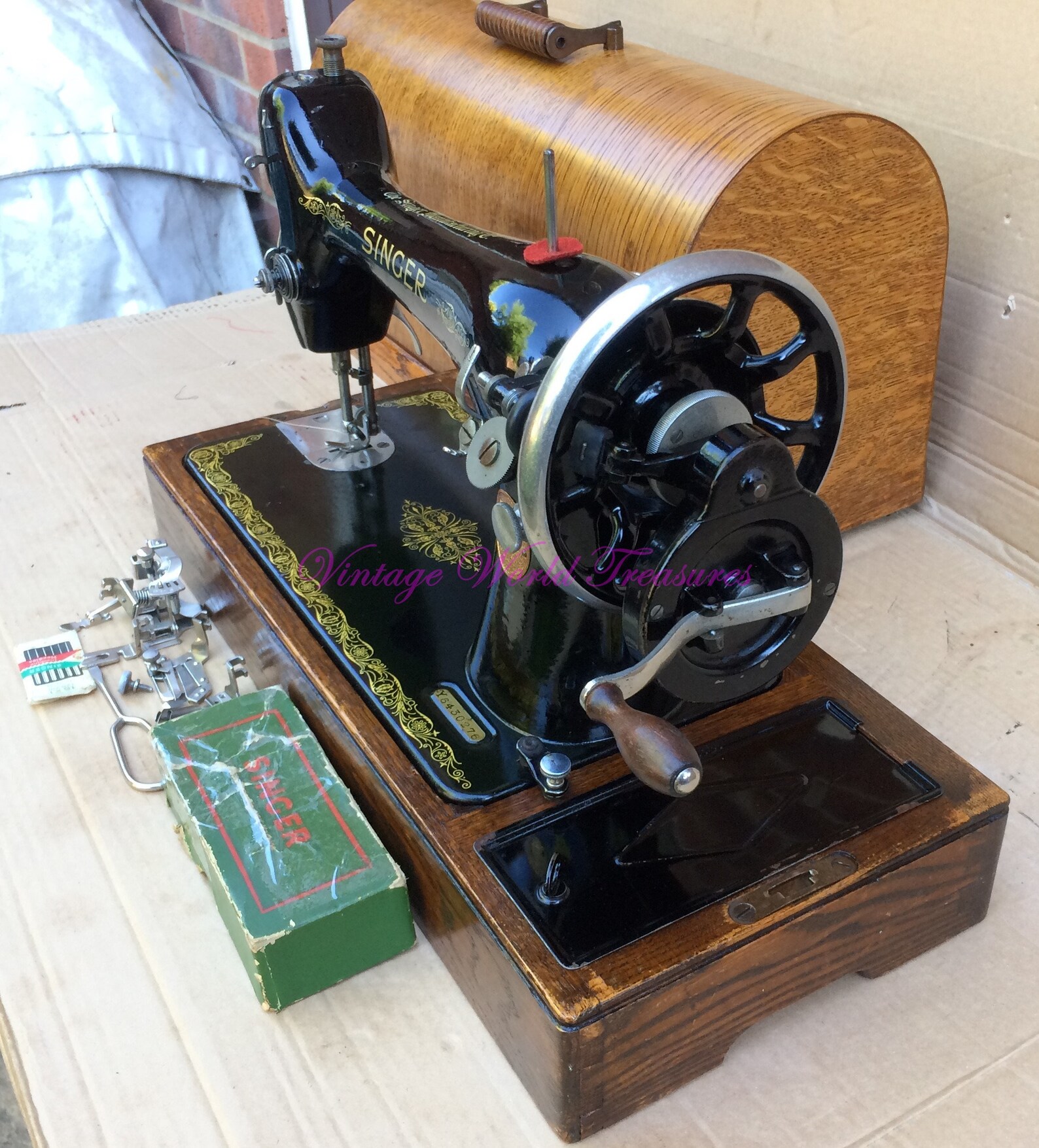 Vintage Singer 66K Hand Crank Sewing Machine - Etsy UK