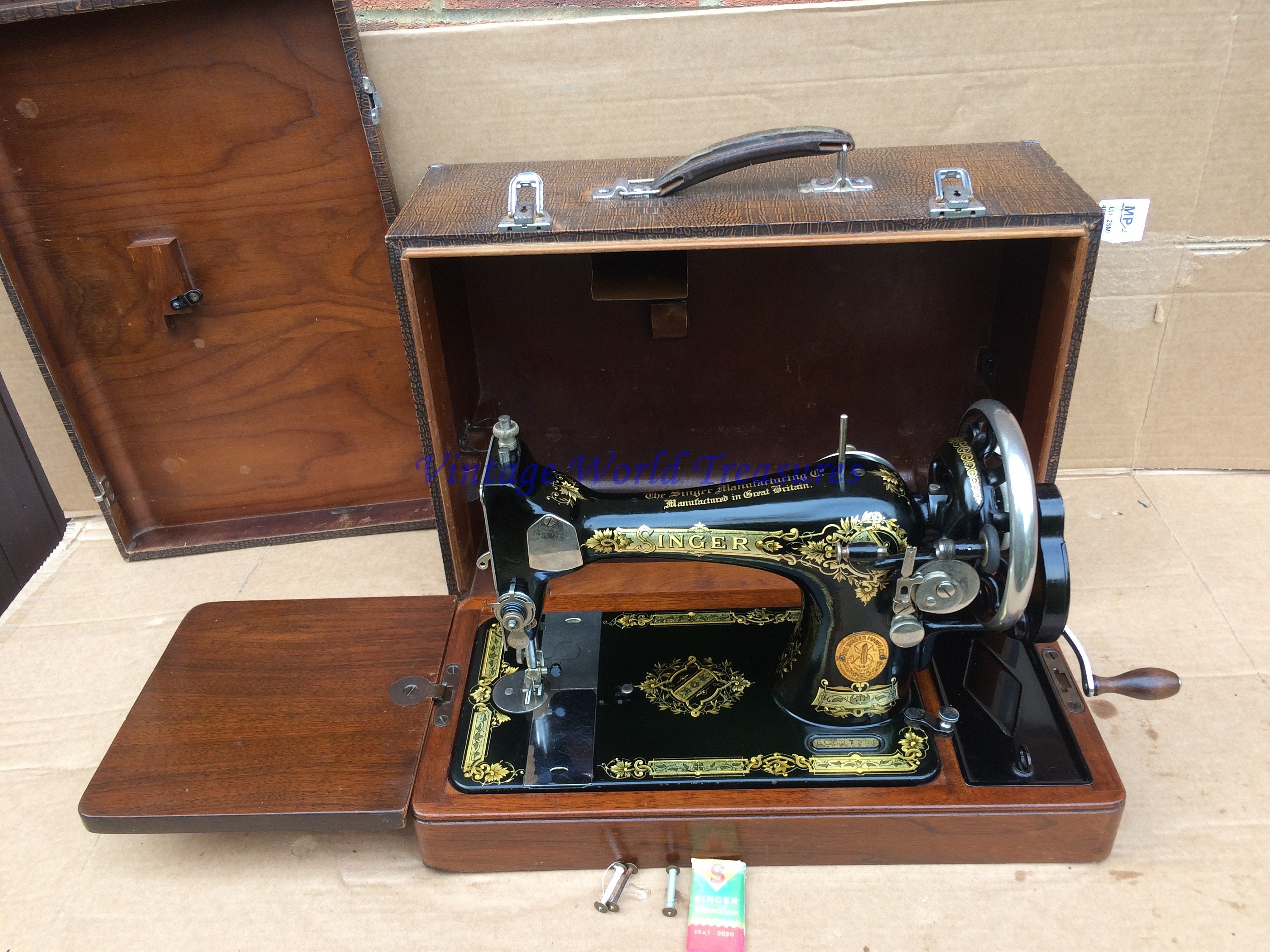 Vintage Singer 28K Hand Crank Sewing Machine With Case - Etsy