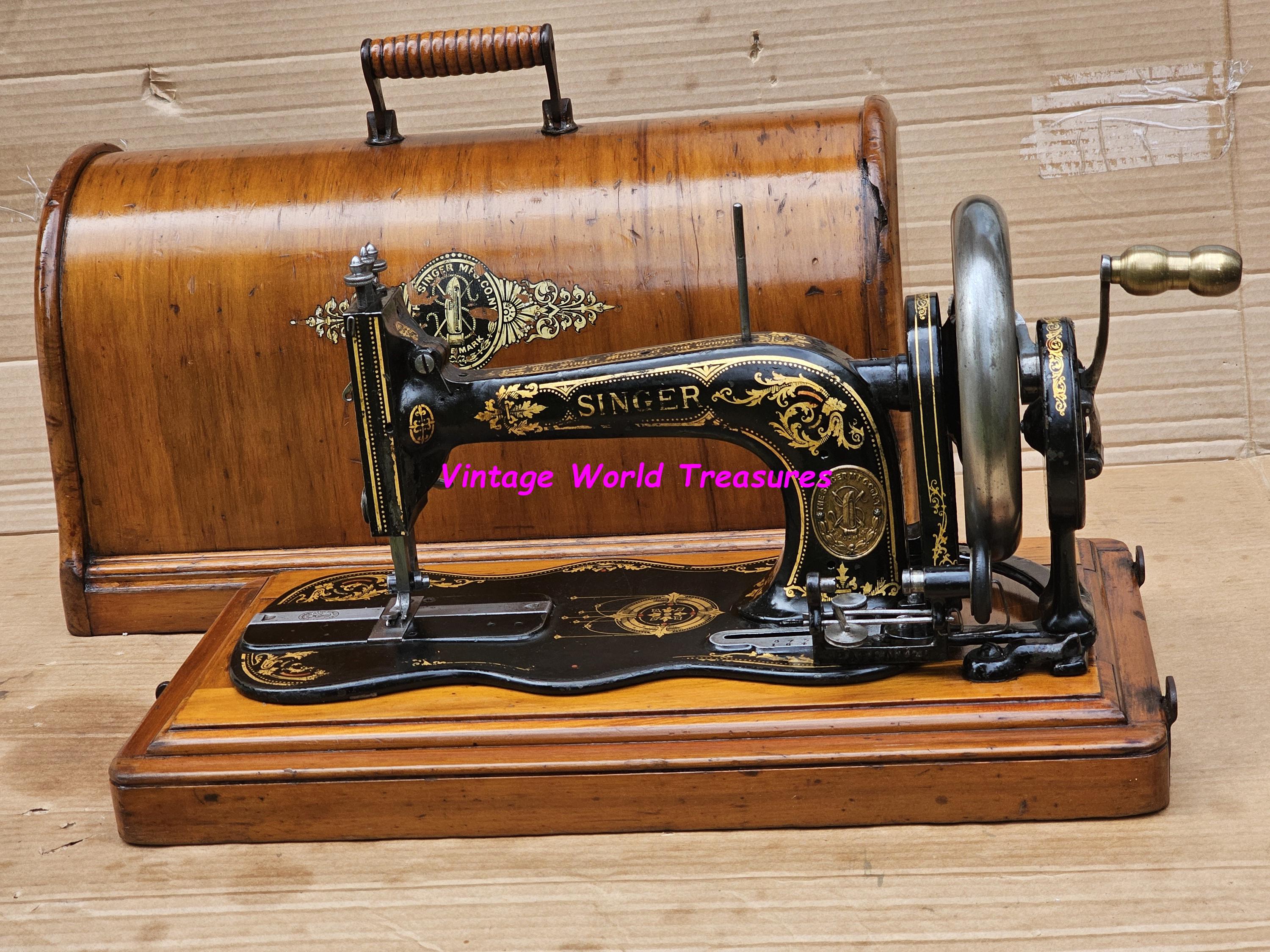 Singer 12K Fiddle Base Hand Crank Sewing Machine - Etsy