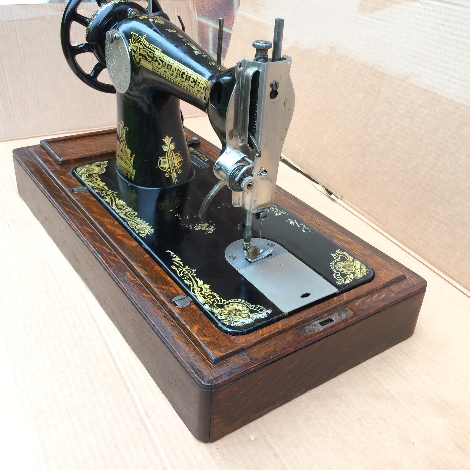 Singer 15K Sphinx Antique Electric Sewing Machine - Etsy