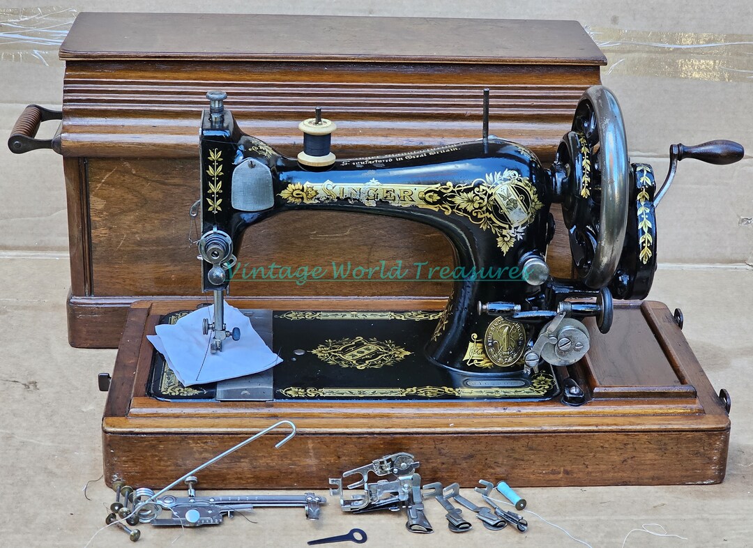 Vintage Singer 28k Hand Crank Sewing Machine) - Etsy