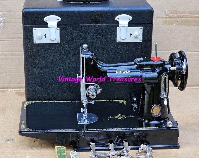 Centennial Singer 221K Featherweight Sewing Machine With Accessories ...