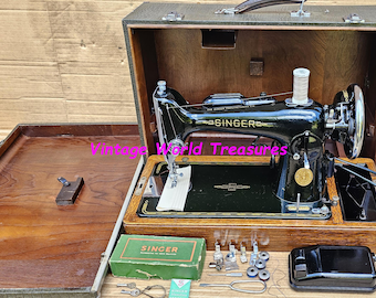 Singer 201K Electric Sewing Machine With Accessories and Instruction ...
