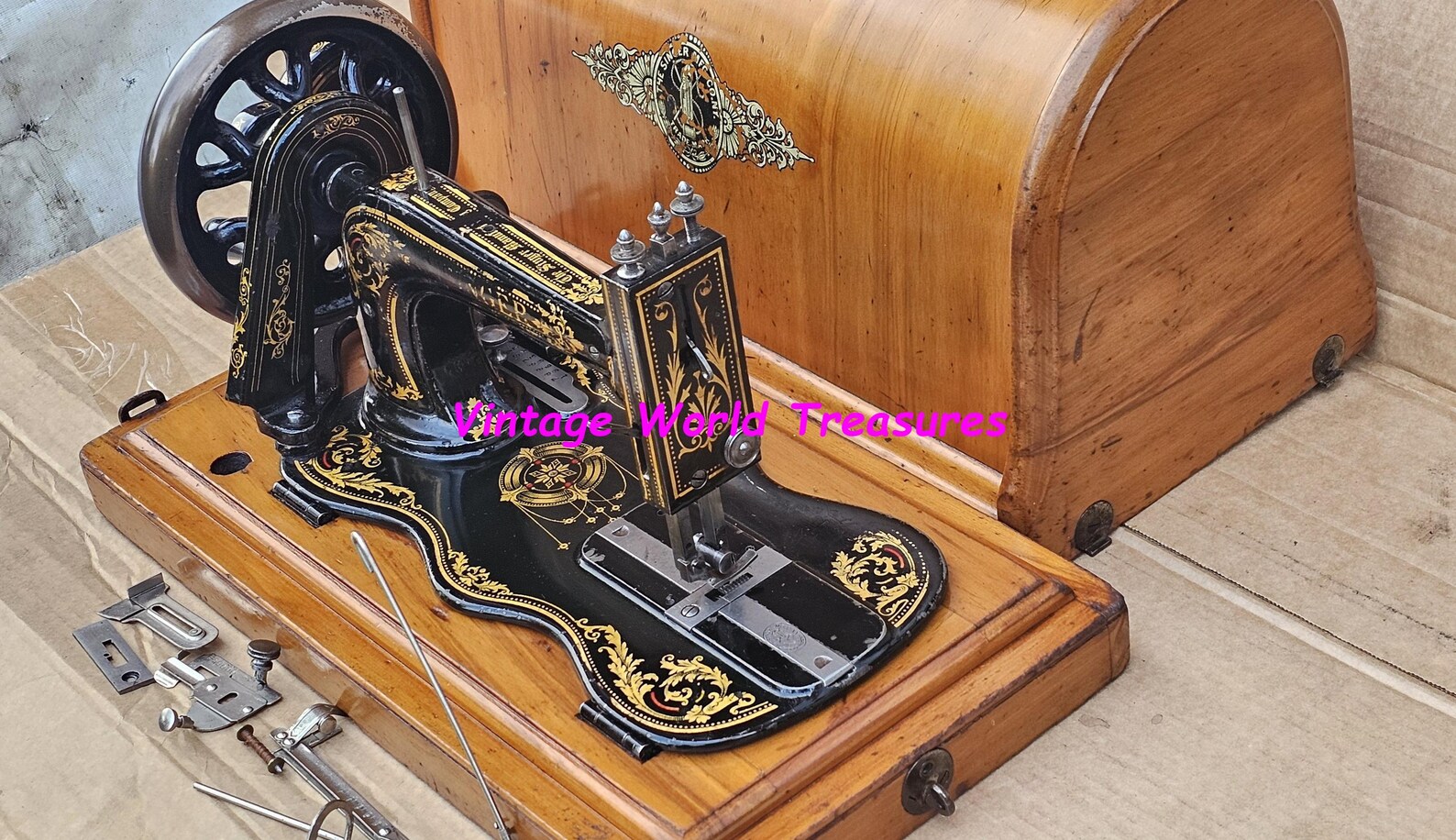 Singer 12K Fiddle Base Hand Crank Sewing Machine - Etsy