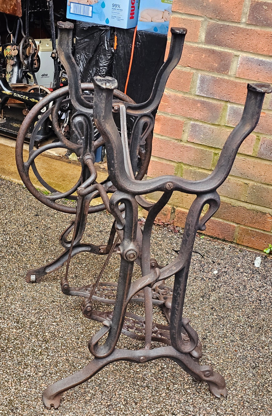 Antique Hurtu French Treadle Sewing Machine Frame Only - Etsy