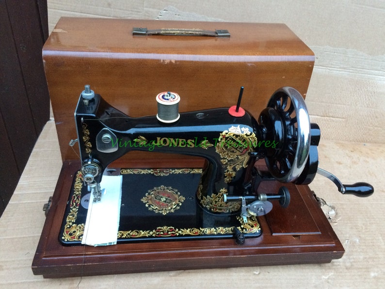 Beautiful Jones Hand Crank Vintage Sewing Machine - Etsy