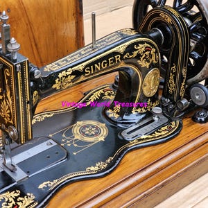 Singer 12K Fiddle Base Hand Crank Sewing Machine - Etsy