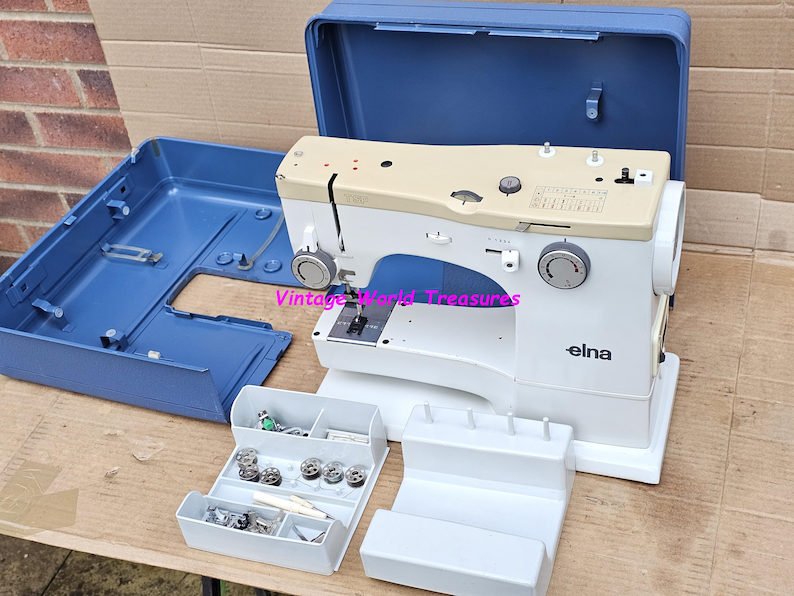 Elna TSP Vintage Sewing Machine With Accessories and Case. - Etsy