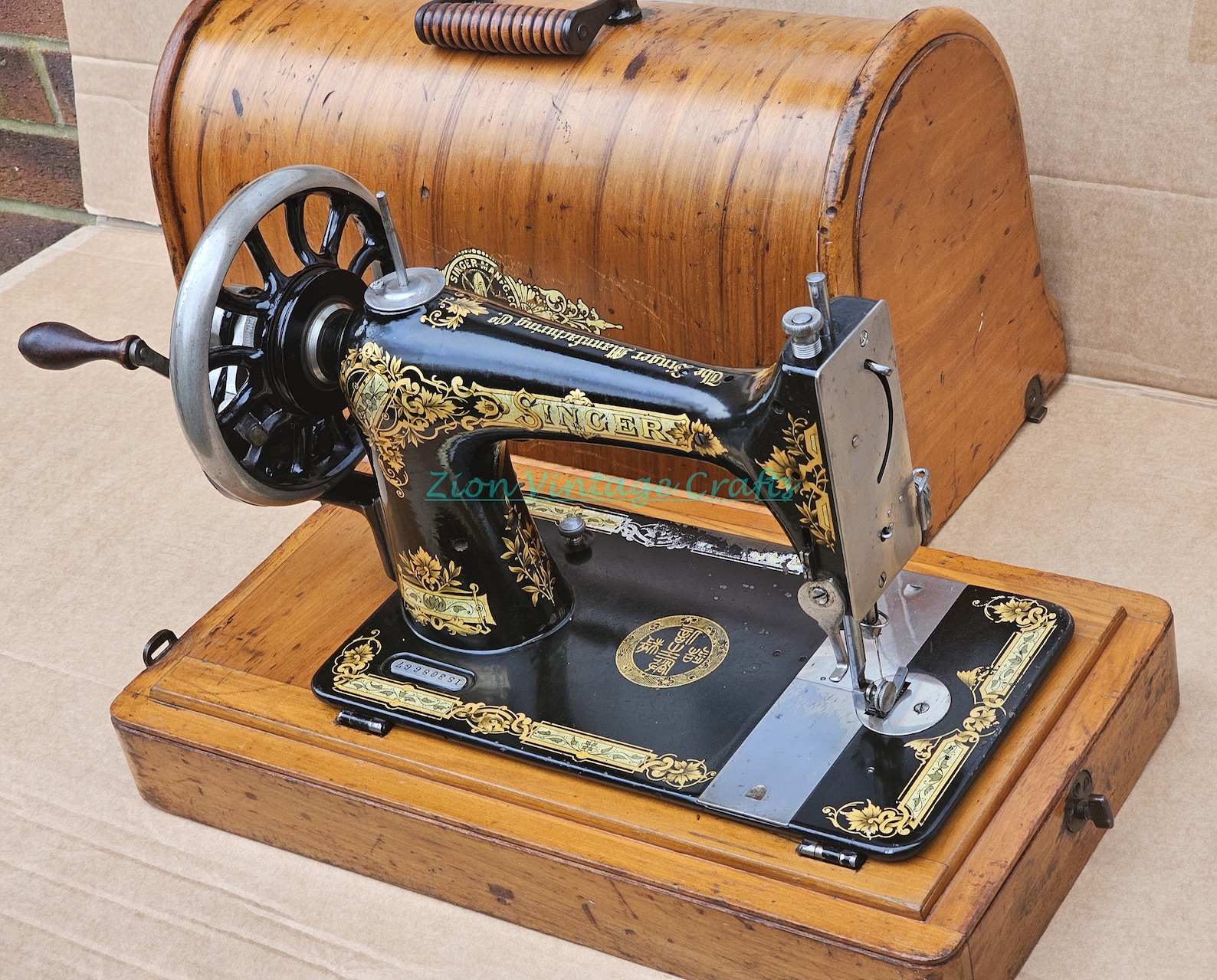 Rare Singer 39-2 Antique Hand Crank Sewing Machine With Case - Etsy