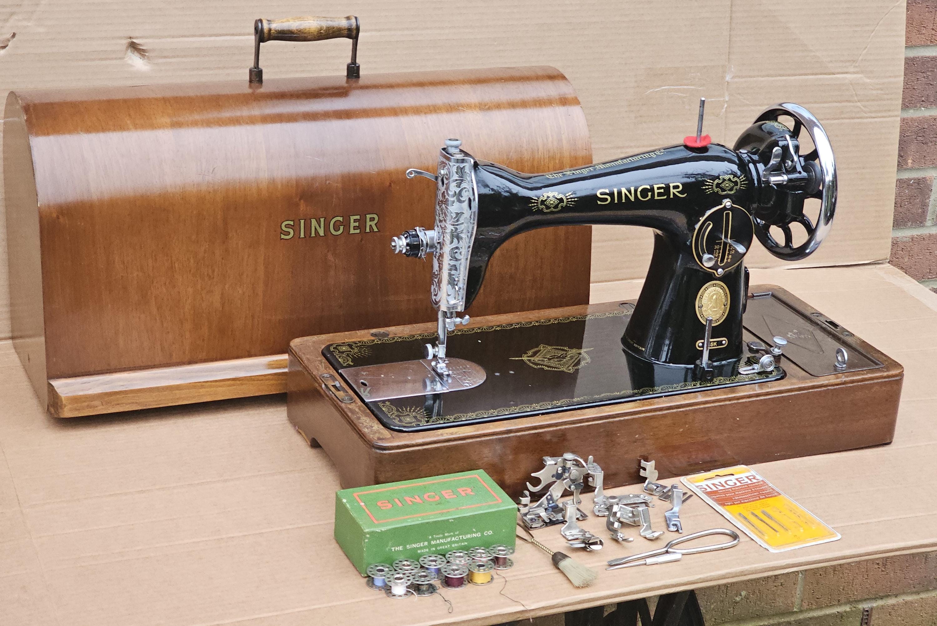 Singer 15, 15K Vintage Sewing Machine With Bentwood Case - Etsy
