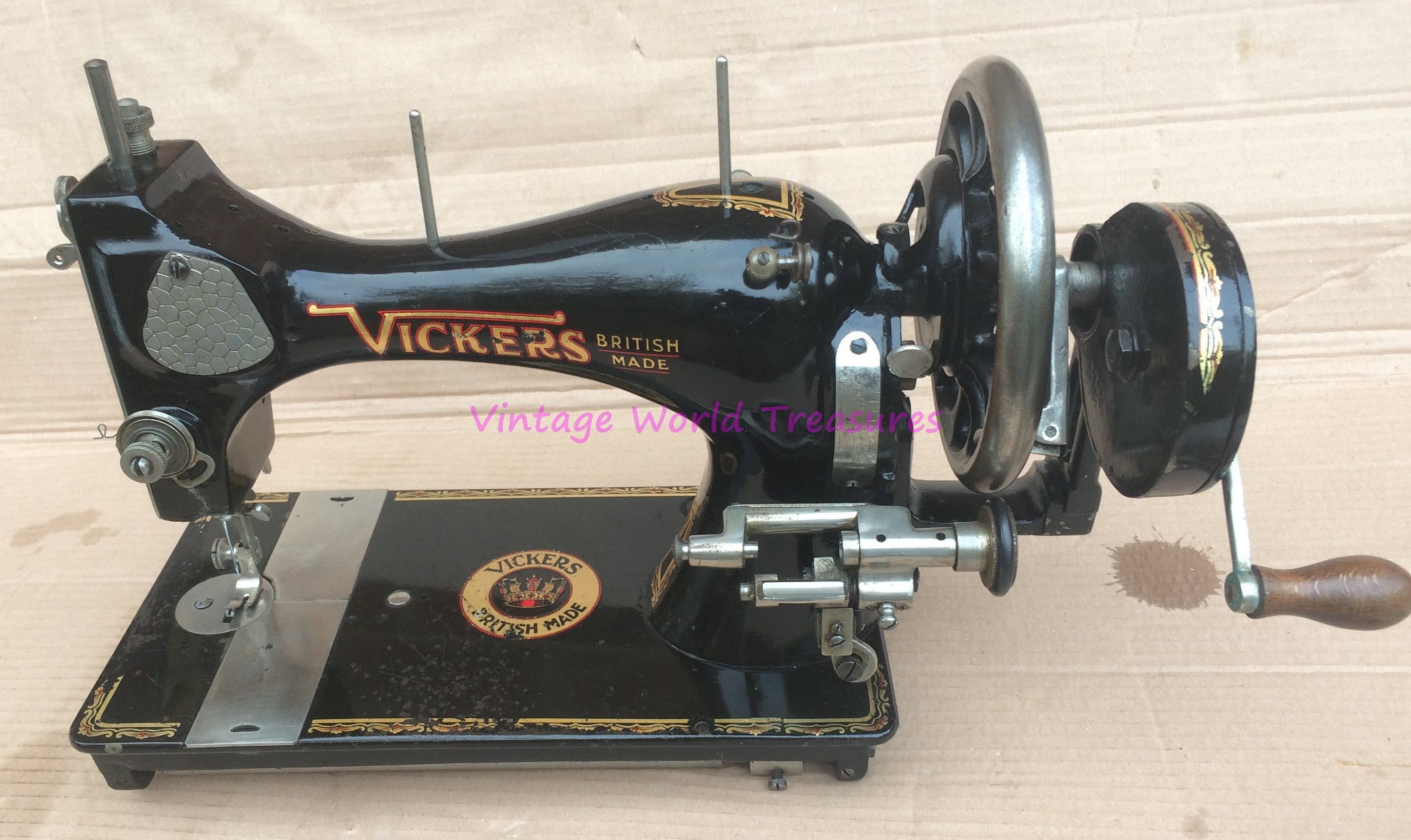 Vickers Hand-crank Vintage Sewing Machine - Etsy