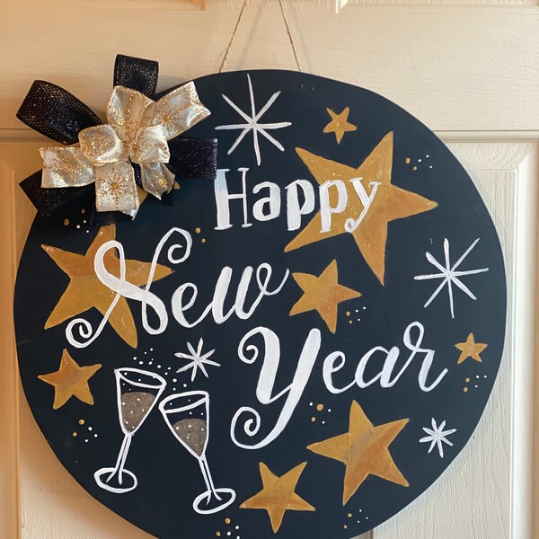 New Year Door Hanger - Etsy