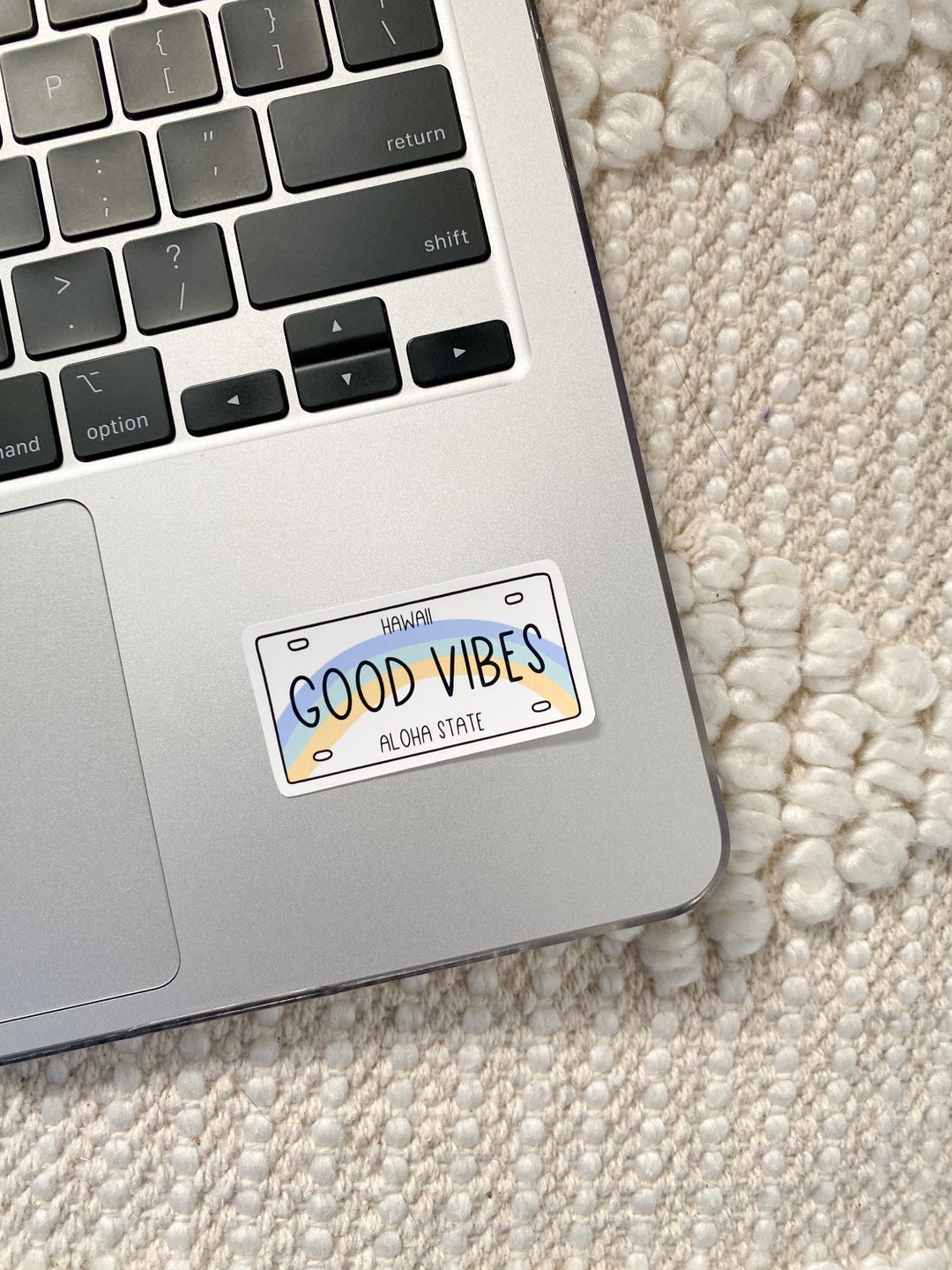 Good Vibes Number Plate - Hawaii Number Plate Sticker, Number Plate ...