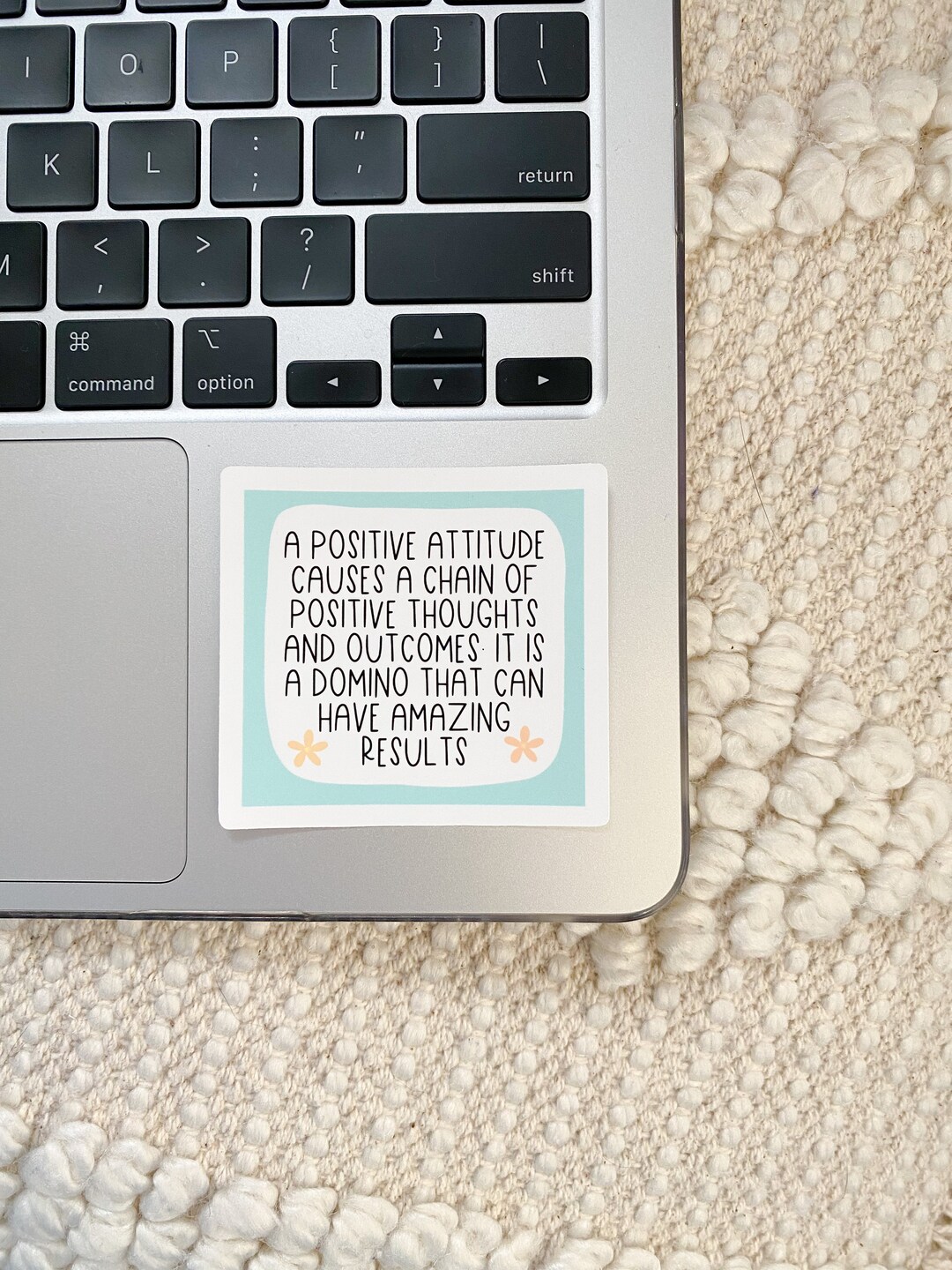 Positive Attitude Causes Positive Thoughts Sticker Colourful Sticker ...