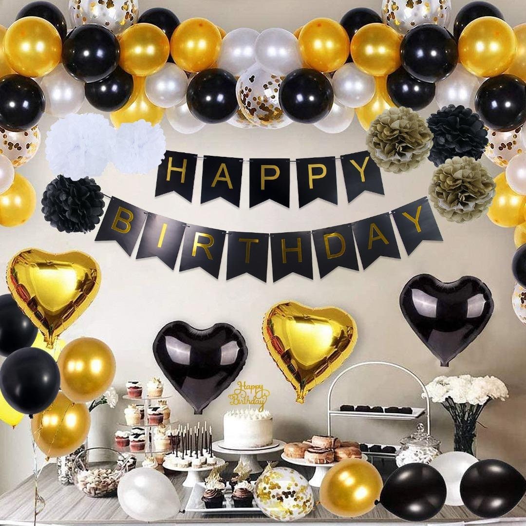 Premium Reusable Birthday Party Decorations 102 PCS Birthday Decoration ...