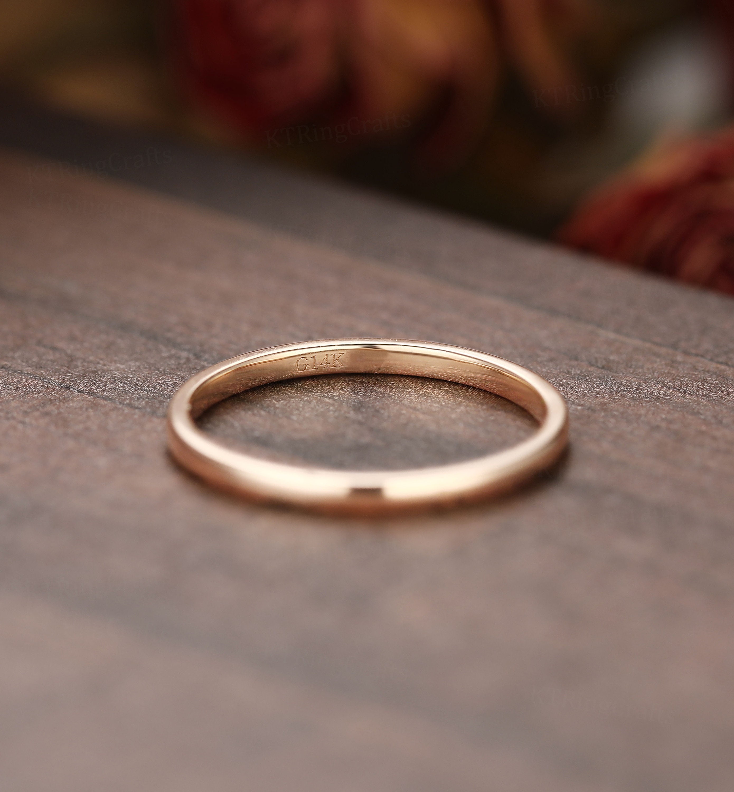 Simple Wedding Band,solid Gold Wedding Band,plain Gold Wedding Ring ...