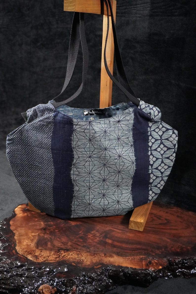 Blue Japanese Yukata Hobo Bag - Etsy