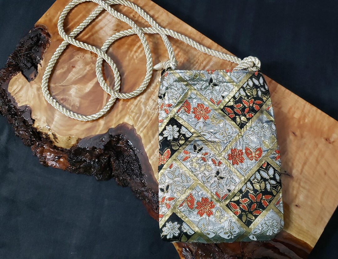 Cell Phone Bag - Japanese Kimono Obi Fabric - Etsy