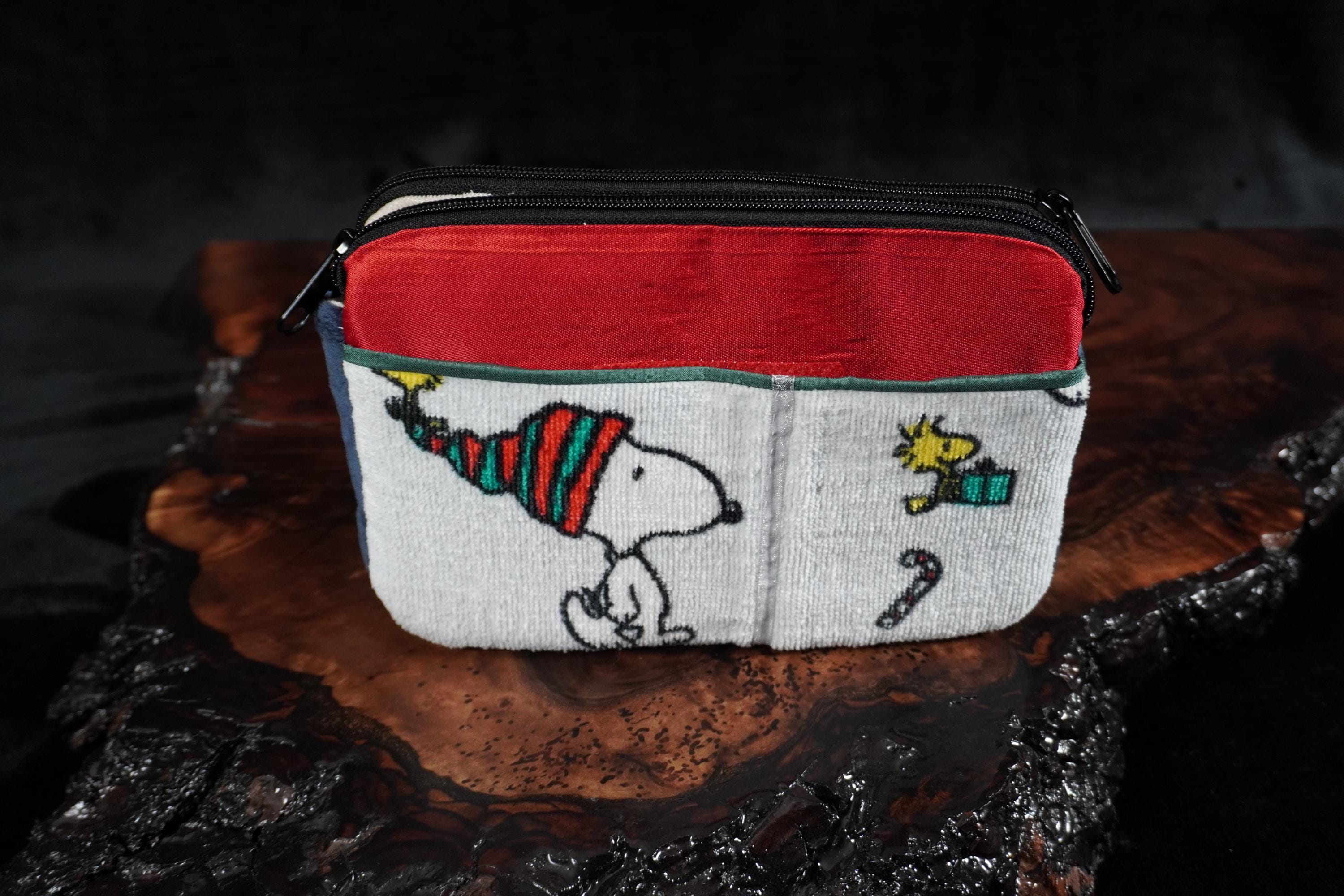 Winter Snoopy Pouch 3 Compartments Cosmetic Bag, Multifunctional ...
