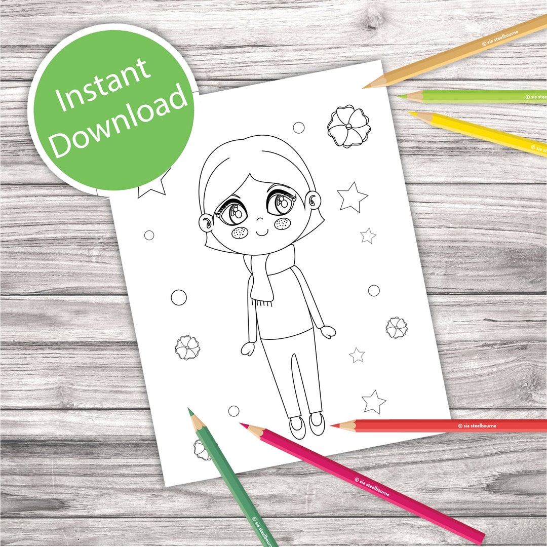 Beautiful Girls Coloring Pages for Girls , Kids, and Teens, Fun Fashion ...