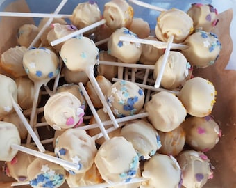 1 Dozen ASSORTED Gold and Sage Green Themed Cake Pops, Bridal Shower ...