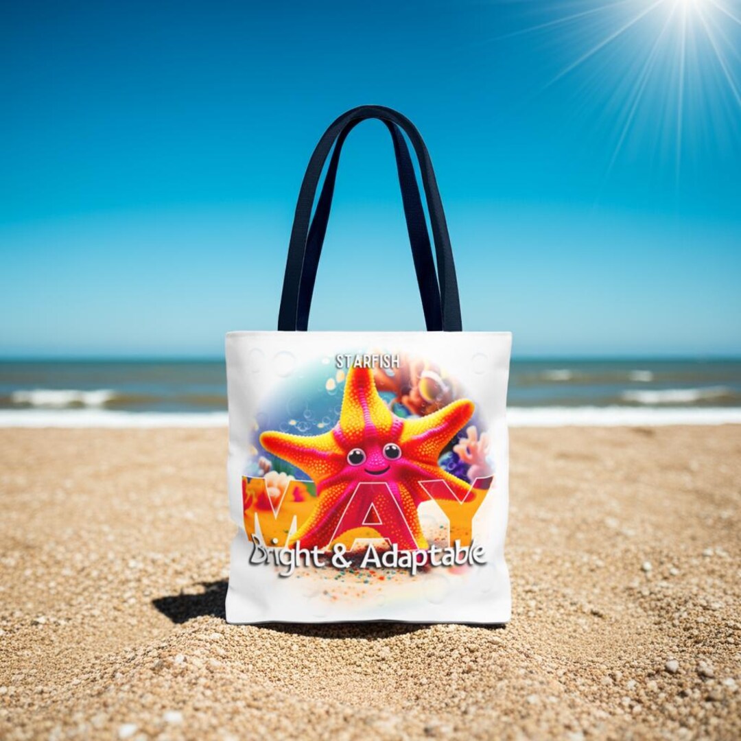 Kids Colorful May Starfish Birth Month Tote Bag - Etsy
