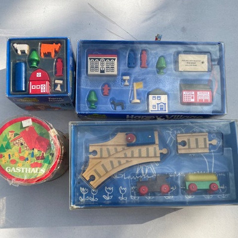 TC Timber Wooden Maple Train Set Farm Home & Happy Village - Etsy Italia