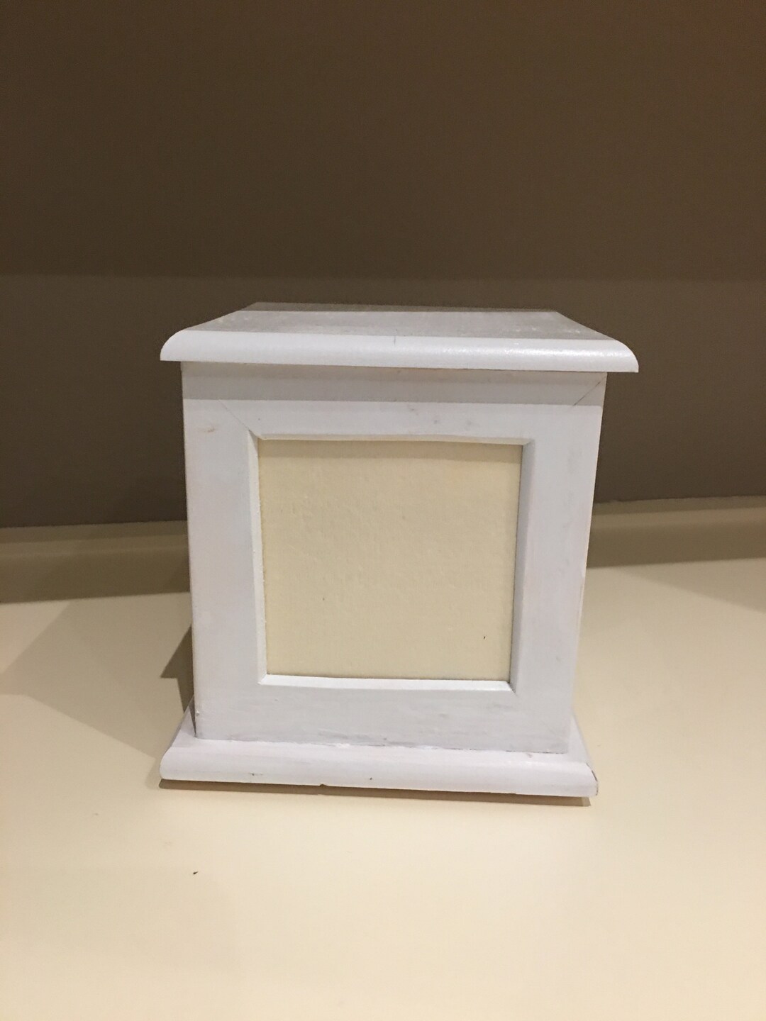 Rustic Stained or Painted White Memory Display Box Four Sided Picture ...